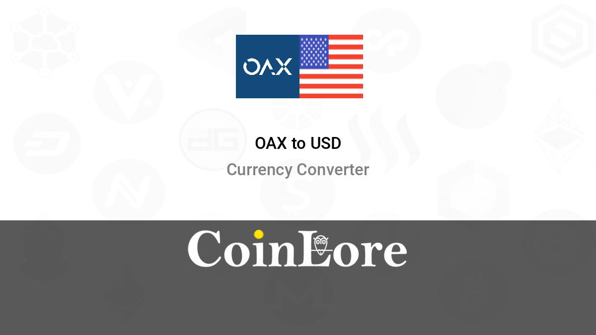 Convert OAX to USD