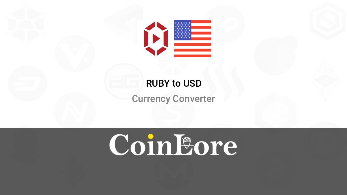 Convert RUBY to USD
