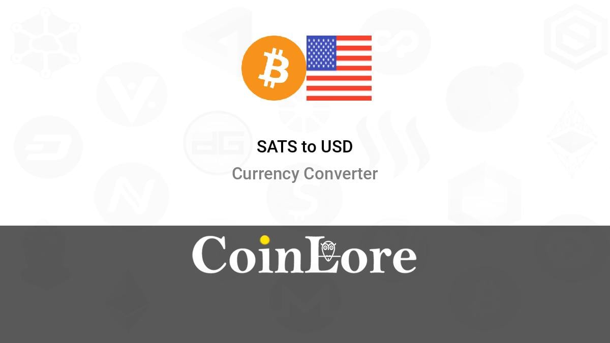 Convert SATS to USD