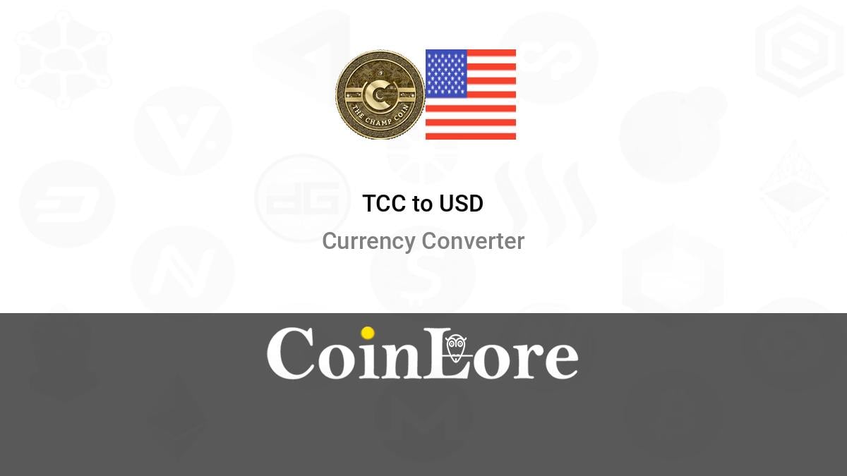 Convert TCC to USD - Cryptocurrencies