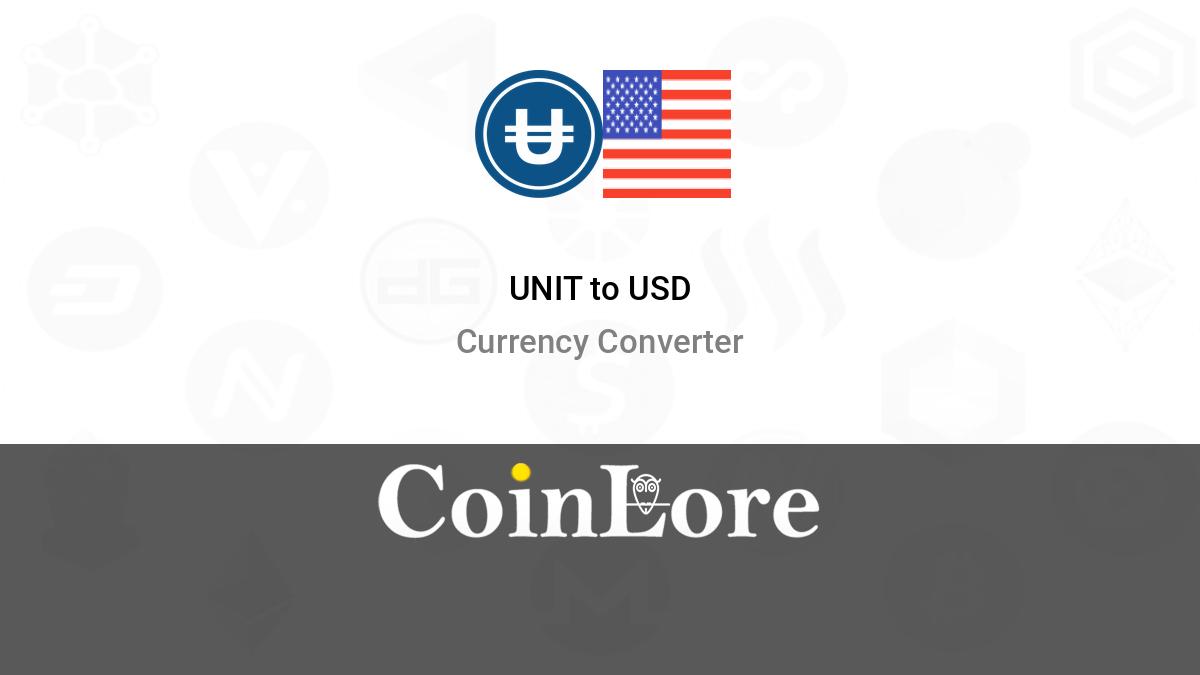Convert UNIT to USD