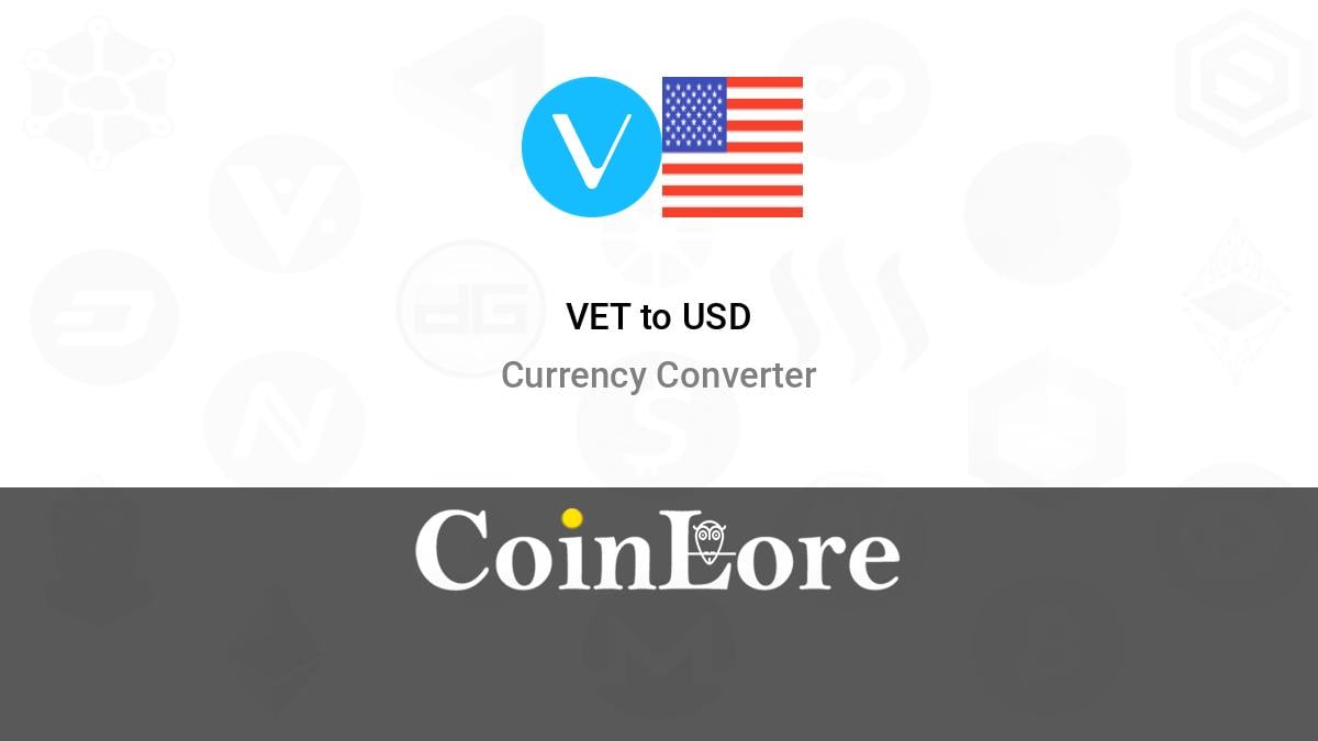 Convert VET to USD