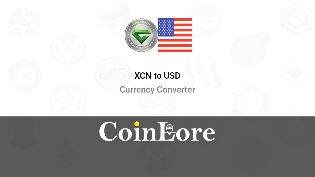 Convert XCN to USD