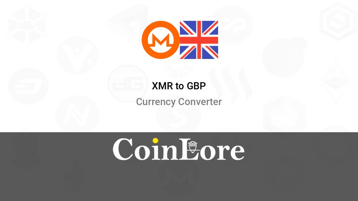 Convert XMR to GBP
