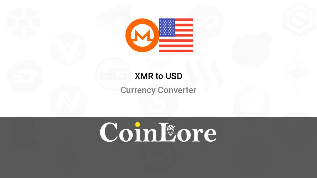 Convert XMR to USD
