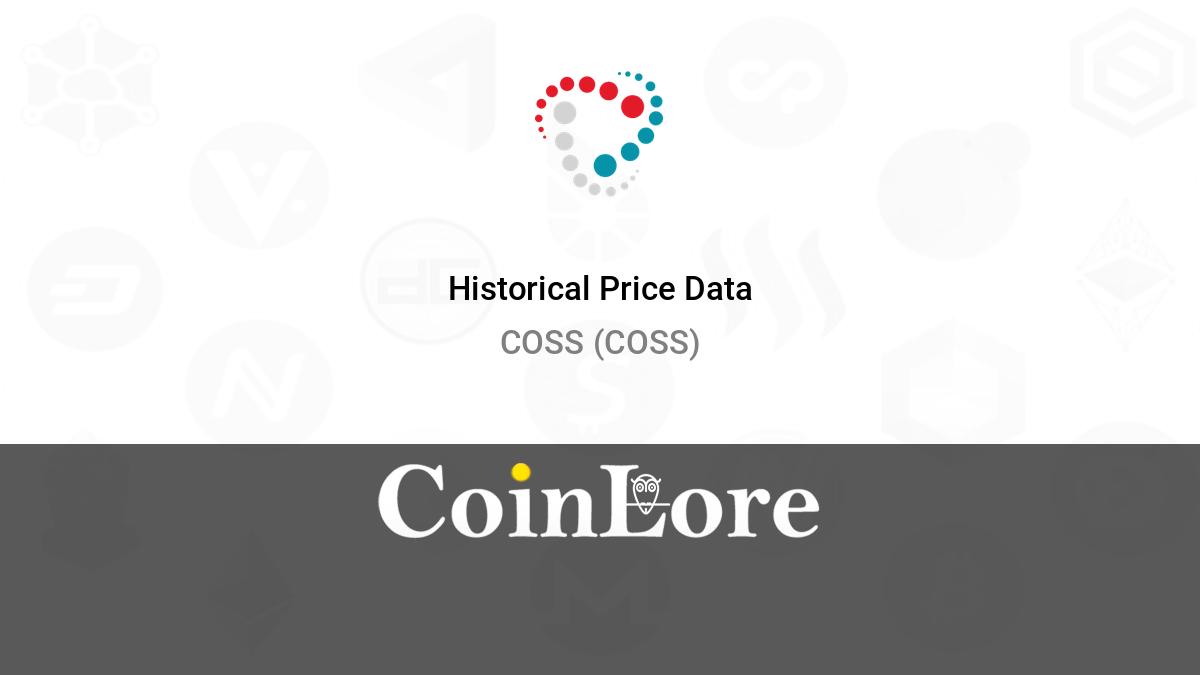 COSS (COSS) Historical Prices | CoinLore
