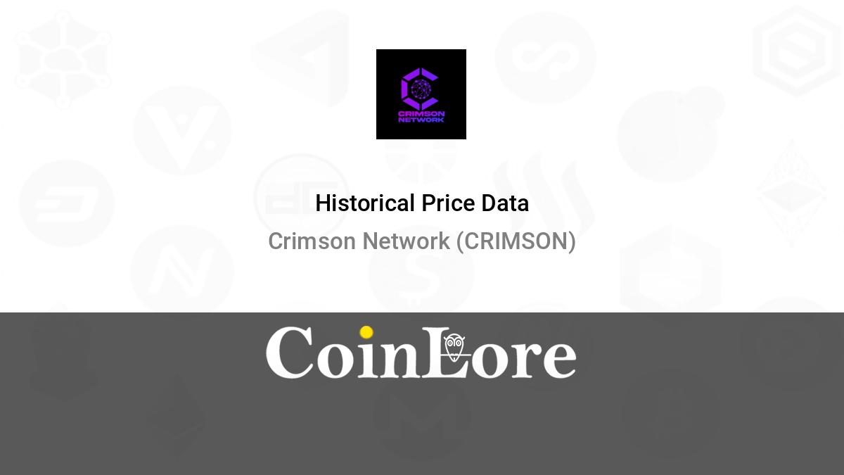 Crimson Network (CRIMSON) Historical Prices | CoinLore
