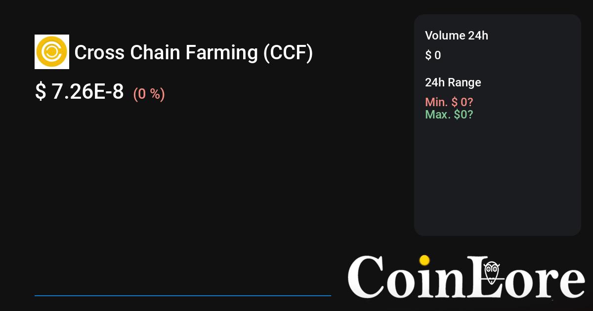 Cross Chain Farming Price, Chart, Market Cap, CCF Coin Essentials ...