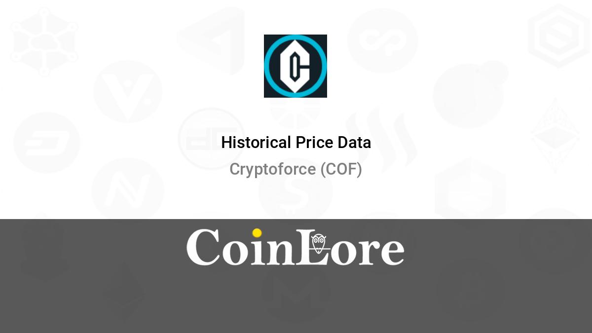 Cryptoforce (COF) Historical Prices | CoinLore
