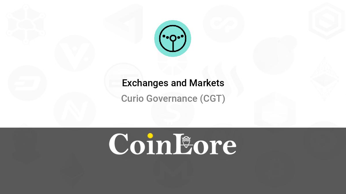 Curio Governance (CGT) Exchanges - Where to Buy,Sell,Trade | CoinLore