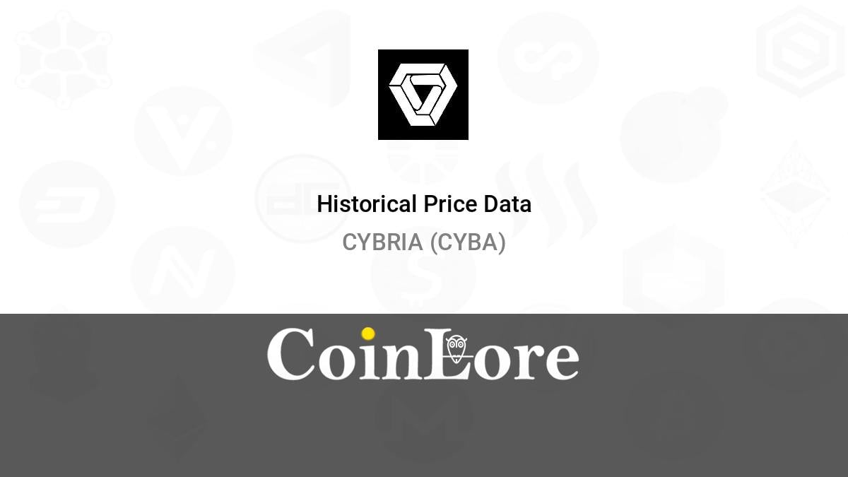 CYBRIA (CYBA) Historical Prices | CoinLore