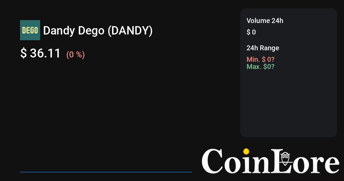 Dandy Dego Price, Chart, Market Cap, DANDY Coin Essentials | CoinLore