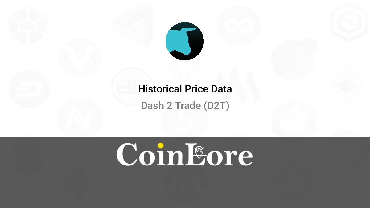 Dash 2 Trade (D2T) Historical Prices | CoinLore
