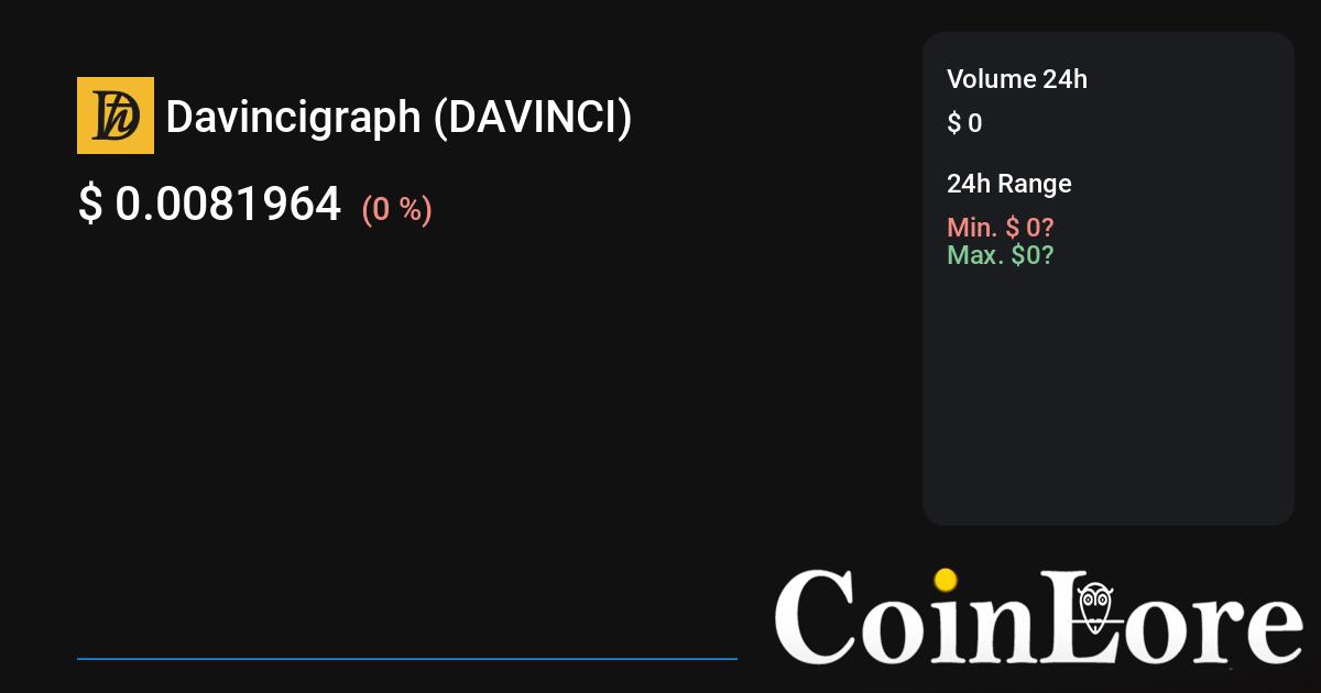 Davincigraph Price, Chart, Market Cap, DAVINCI Coin Essentials | CoinLore