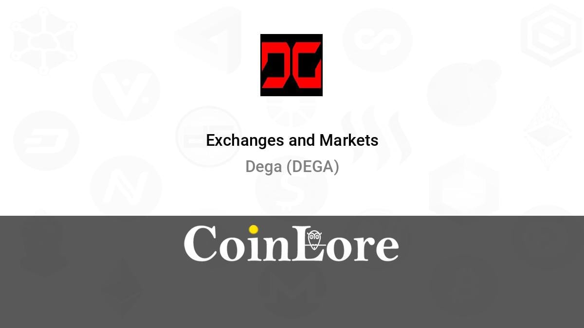 Dega (DEGA) Exchanges - Where to Buy,Sell,Trade | CoinLore