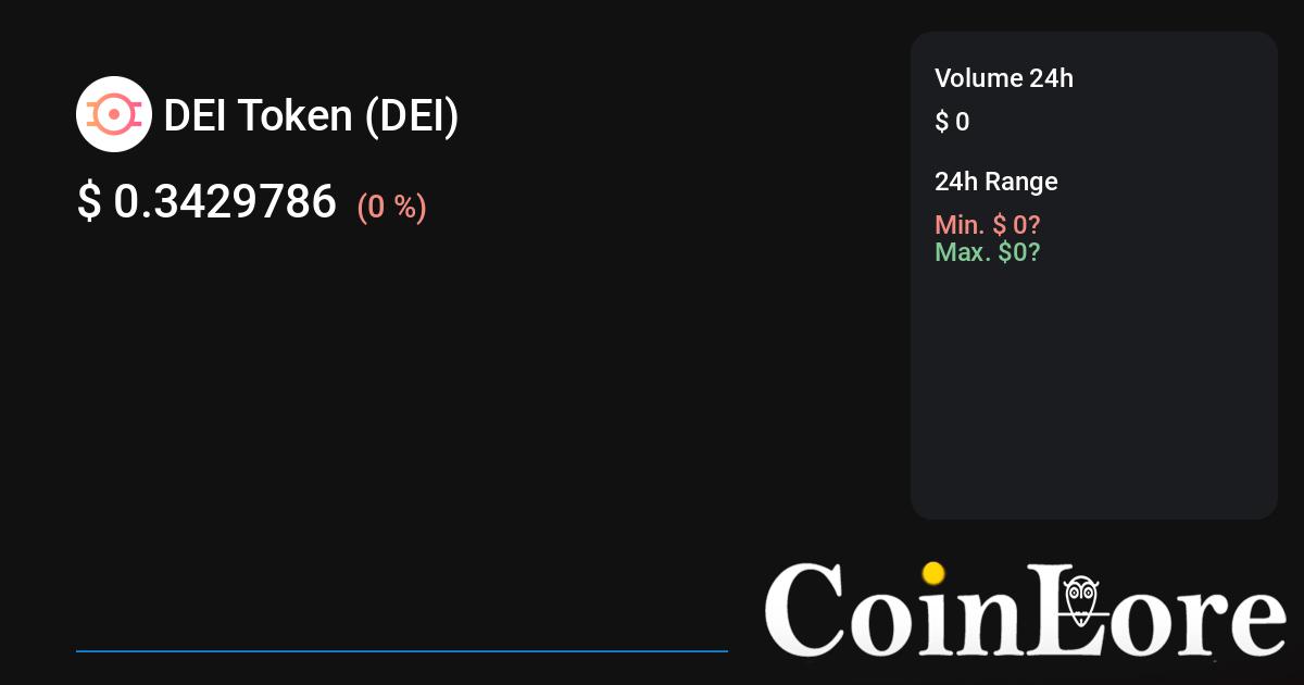 DEI Token Price, Chart, Market Cap, DEI Coin Essentials | CoinLore