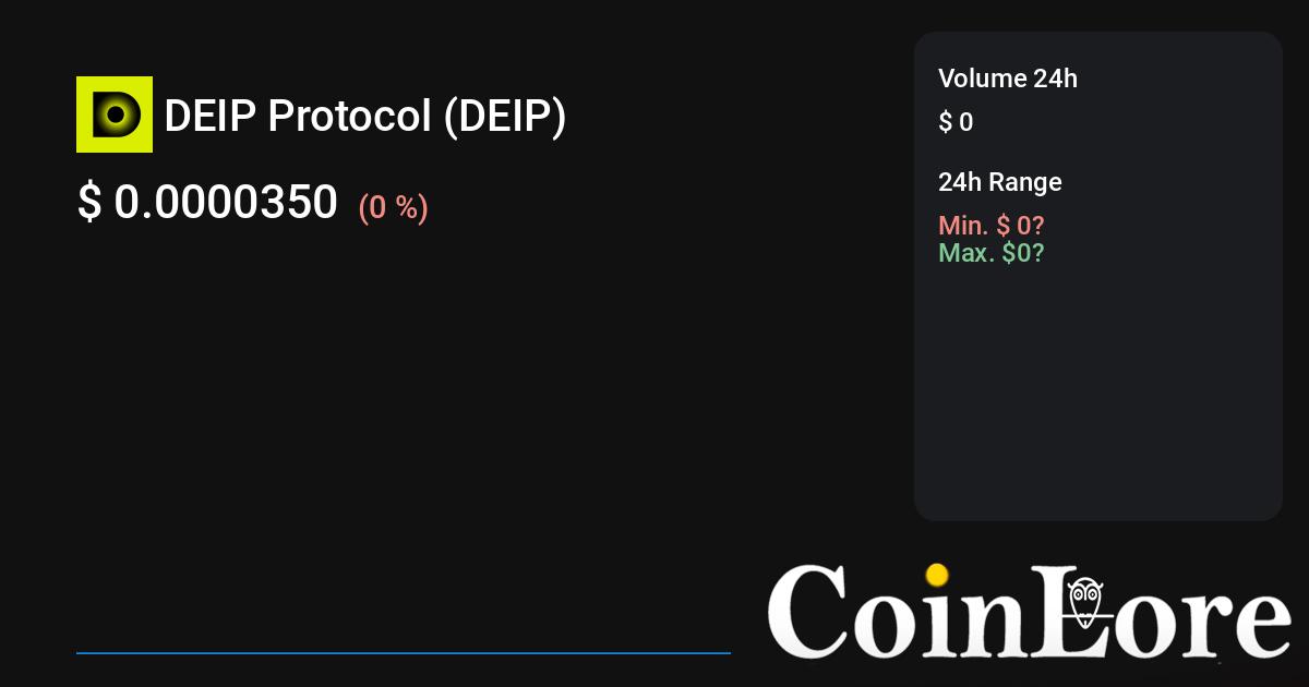 DEIP Protocol Price, Chart, Market Cap, DEIP Coin Essentials | CoinLore