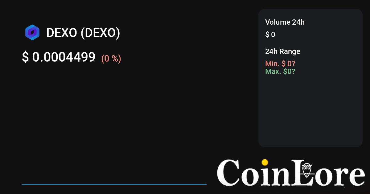 DEXO Price, Chart, Market Cap, DEXO Coin Essentials | CoinLore