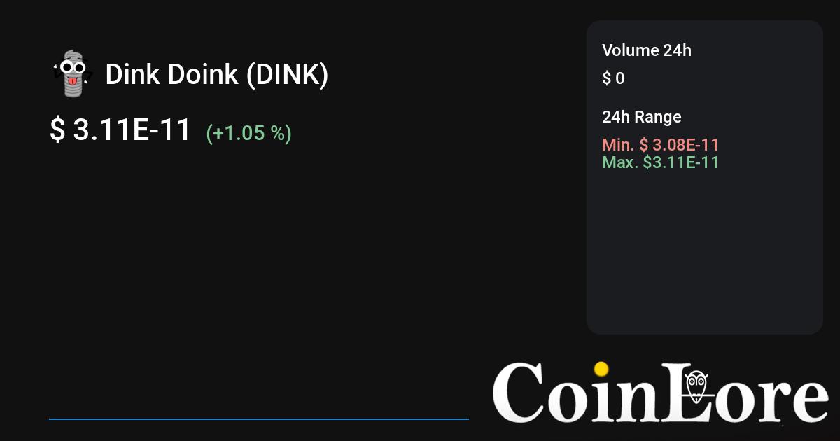 Dink Doink Price, Chart, Market Cap, DINK Coin Essentials | CoinLore