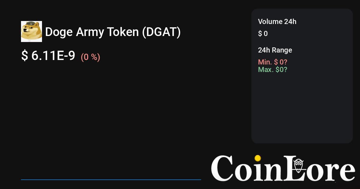 Doge Army Token Price, Chart, Market Cap, DGAT Coin Essentials | CoinLore