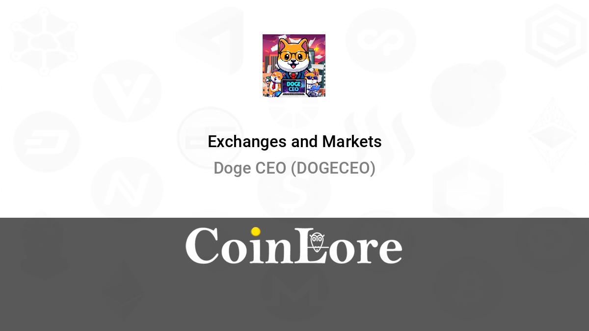 Wo Doge CEO (DOGECEO) kaufen | CoinLore