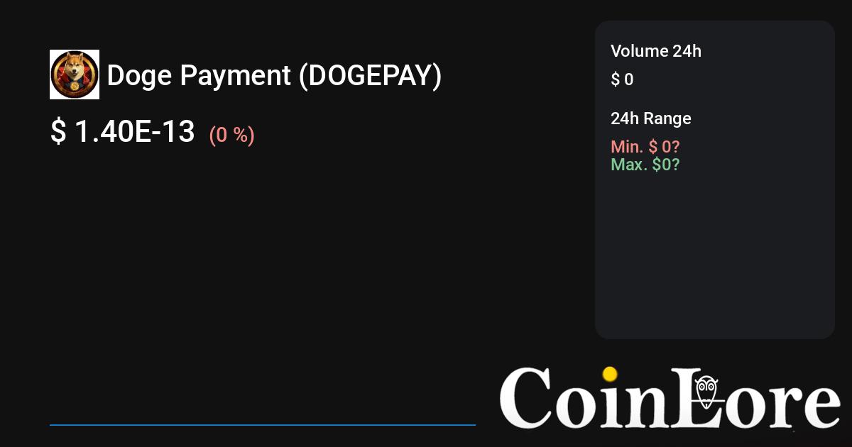 Doge Payment Price, Chart, Market Cap, DOGEPAY Coin Essentials | CoinLore