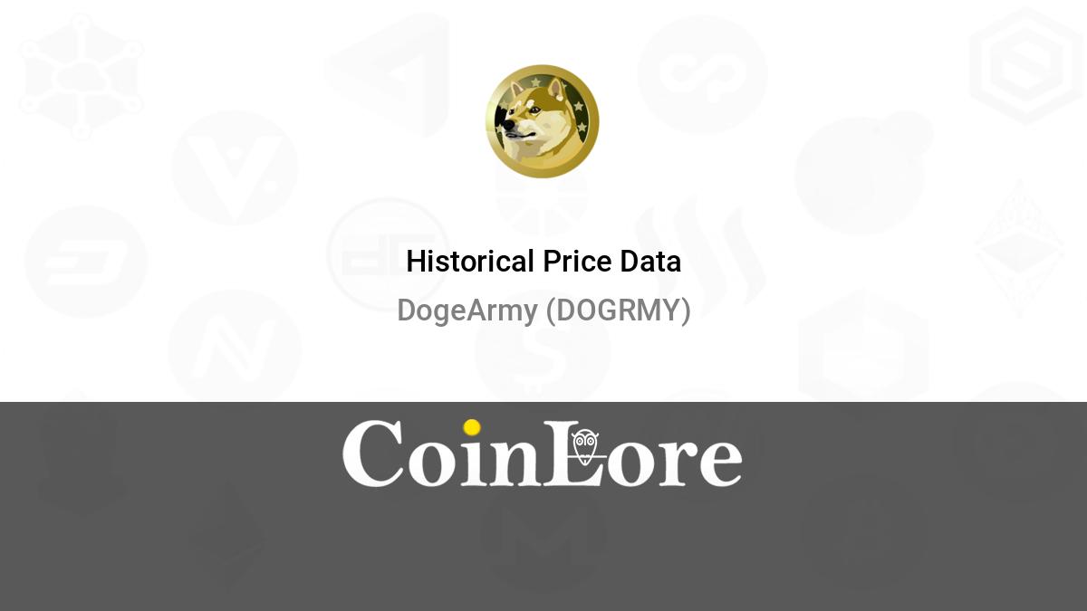 DogeArmy (DOGRMY) Historical Prices | CoinLore