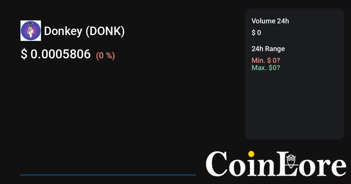 Donkey Price, Chart, Market Cap, DONK Coin Essentials | CoinLore
