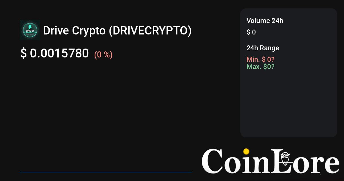 Drive Crypto Price, Chart, Market Cap, DRIVECRYPTO Coin Essentials ...