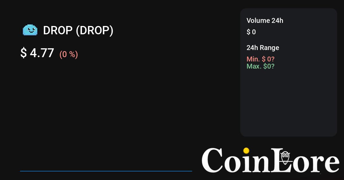 DROP Price, Chart, Market Cap, DROP Coin Essentials | CoinLore