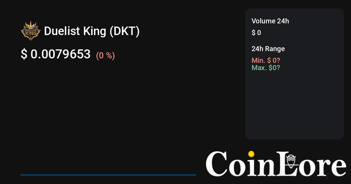 Duelist King Price, Chart, Market Cap, DKT Coin Essentials | CoinLore