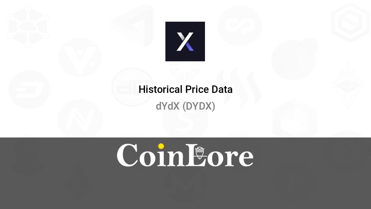 DYdX (DYDX) Historical Prices | CoinLore