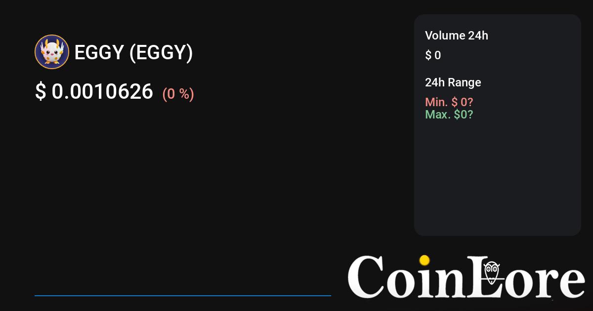 EGGY Price, Chart, Market Cap, EGGY Coin Essentials | CoinLore