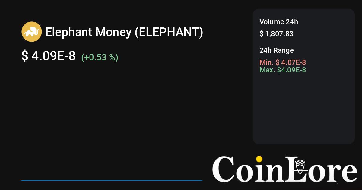 Elephant Money Price, Chart, Market Cap, ELEPHANT Coin Essentials ...