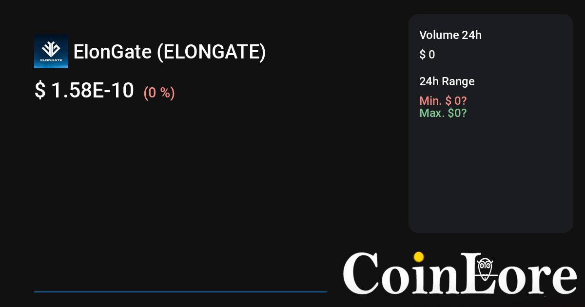 ElonGate Price, Chart, Market Cap, ELONGATE Coin Essentials | CoinLore