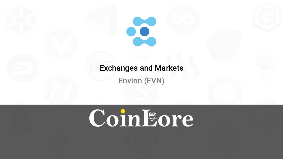 Envion (EVN) Exchanges - Where to Buy,Sell,Trade | CoinLore