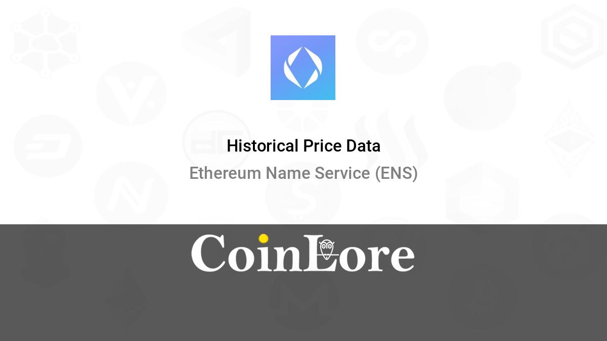 Ethereum Name Service (ENS) Historical Prices | CoinLore