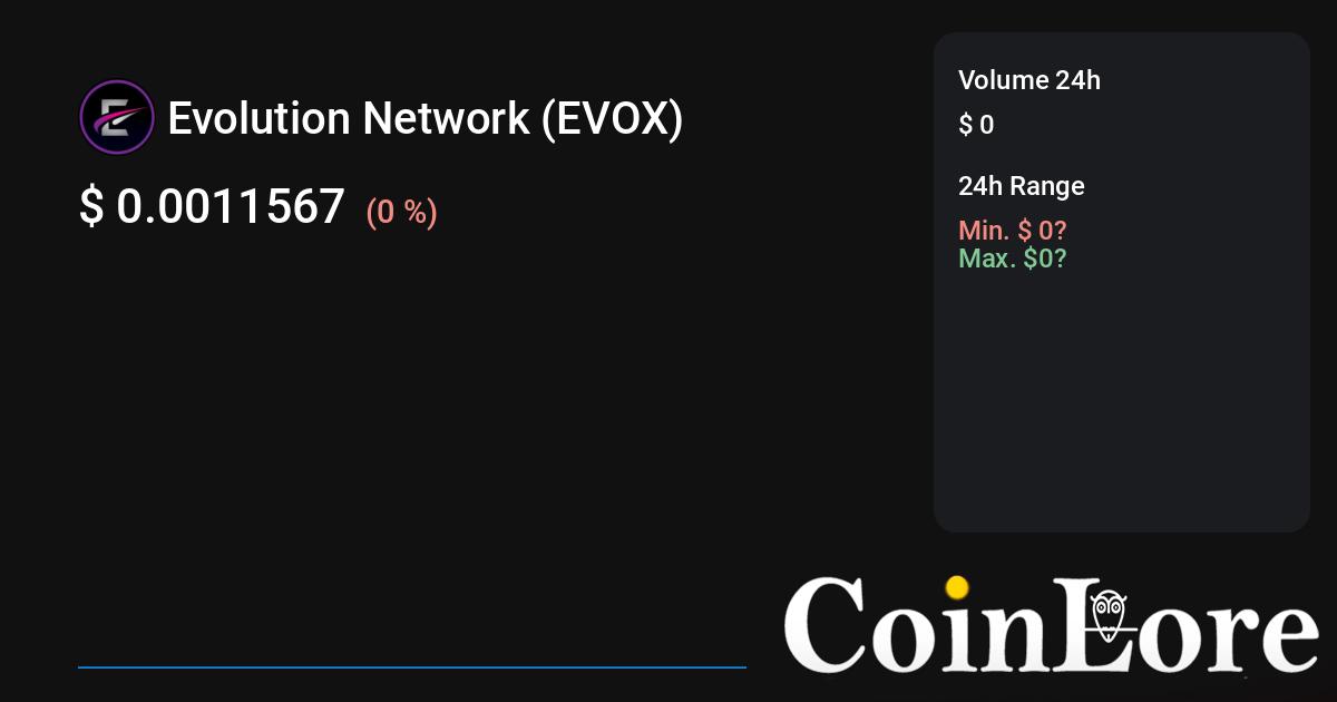 Evolution Network Price, Chart, Market Cap, EVOX Coin Essentials | CoinLore