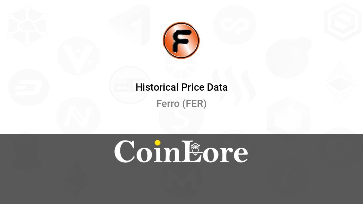 Ferro (FER) Historical Prices | CoinLore