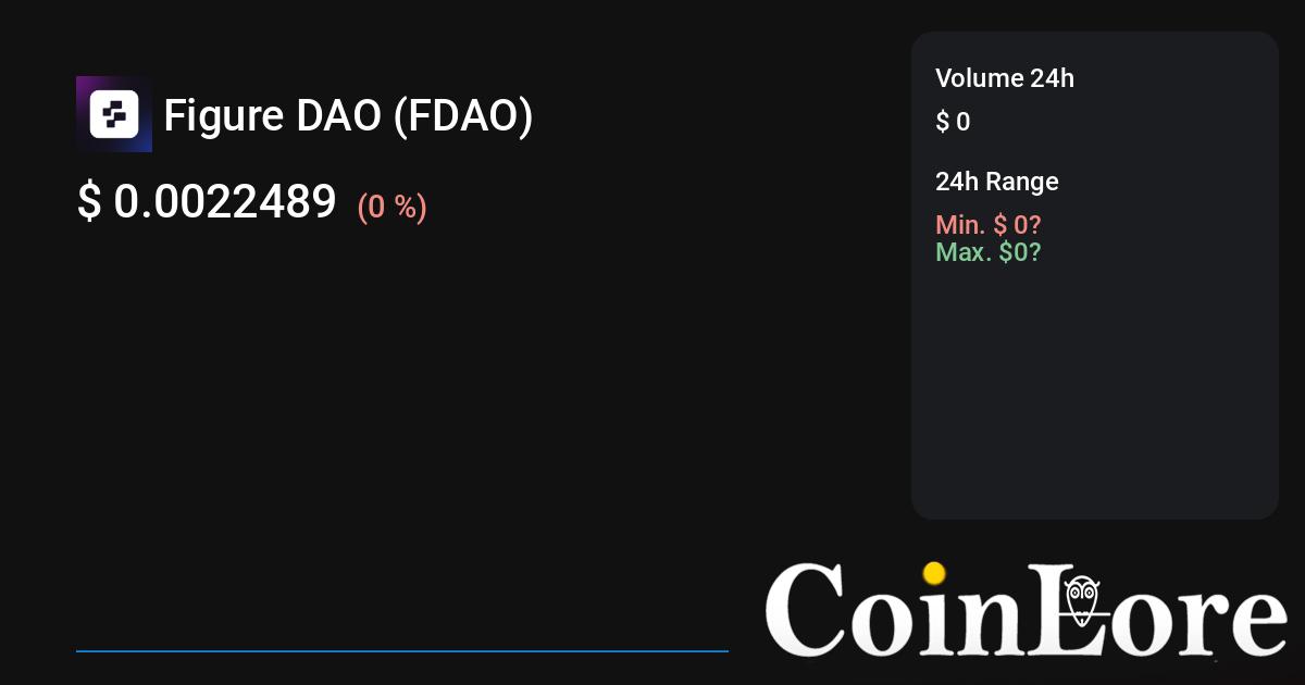 Figure DAO Price, Chart, Market Cap, FDAO Coin Essentials | CoinLore