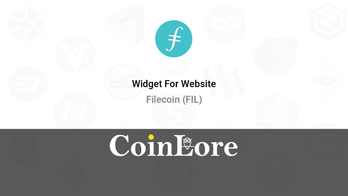 Filecoin (FIL) Kursticker-Widget | CoinLore