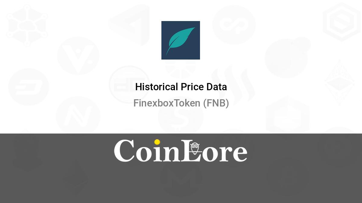 FinexboxToken (FNB) Historical Prices | CoinLore