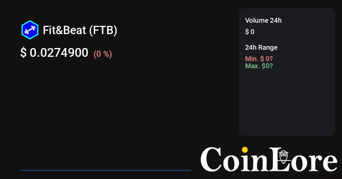 Fit&Beat Price, Chart, Market Cap, FTB Coin Essentials | CoinLore