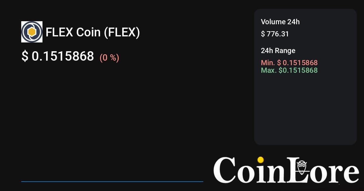 FLEX Coin Price, Chart, Market Cap, FLEX Coin Essentials | CoinLore
