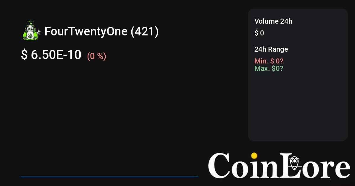 FourTwentyOne Price, Chart, Market Cap, 421 Coin Essentials | CoinLore