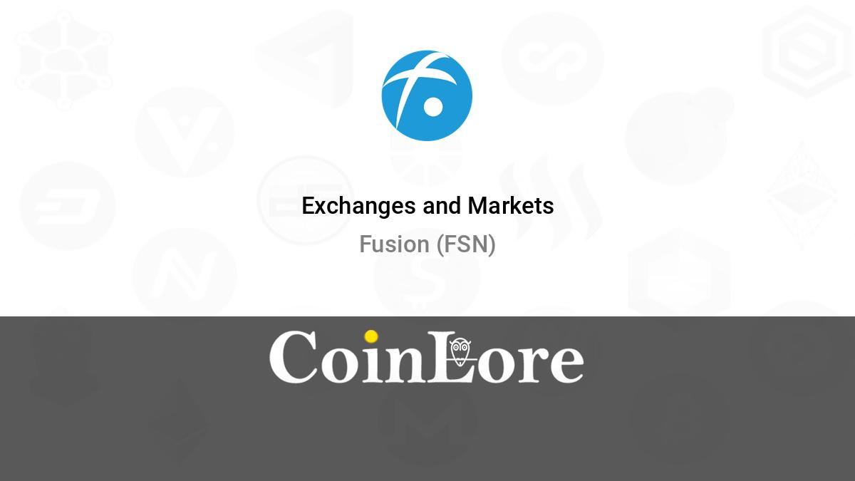 Fusion (FSN) どこで 買う べき | CoinLore