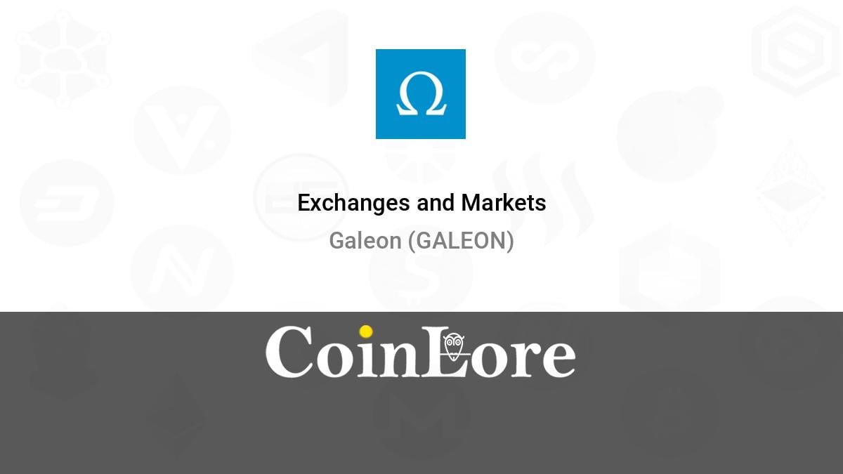 Galeon (GALEON) Exchanges - Where to Buy,Sell,Trade | CoinLore