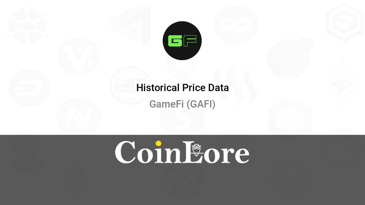 GameFi (GAFI) Historical Prices | CoinLore