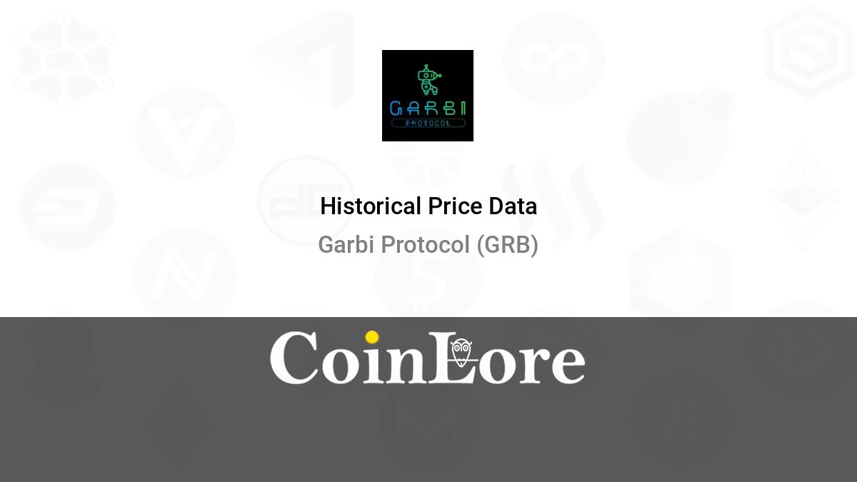 Garbi Protocol (GRB) Historical Prices | CoinLore