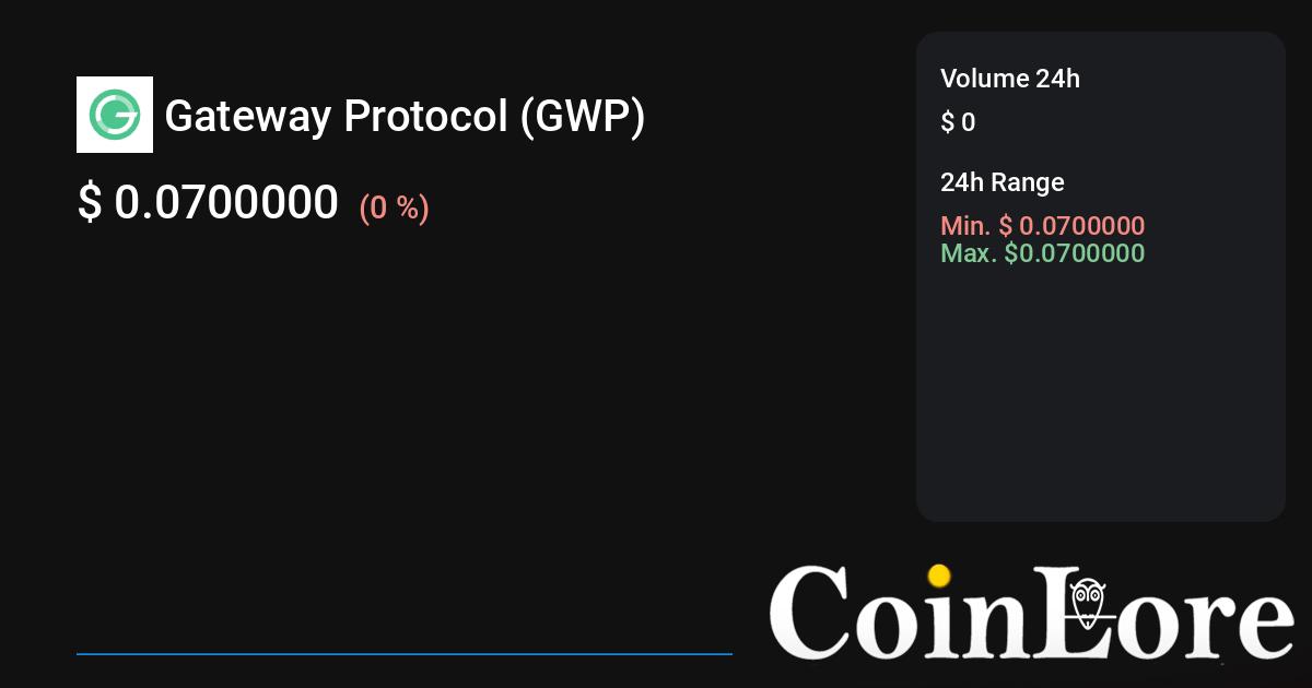 Gateway Protocol Price, Chart, Market Cap, GWP Coin Essentials | CoinLore